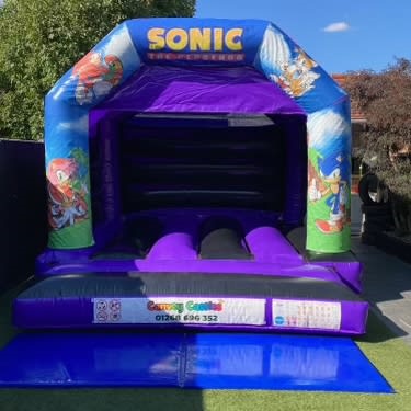 12ft x 12ft Black and Purple Sonic The Hedgehog Bouncy Castle - Bouncy ...