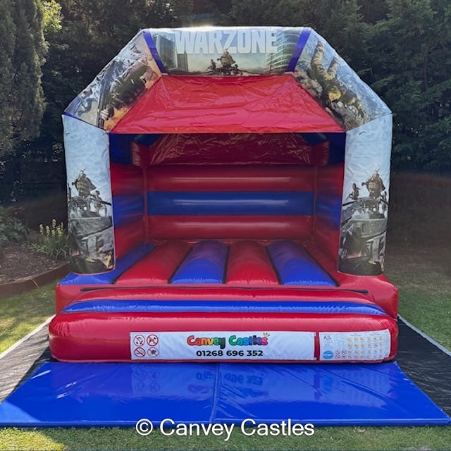 12ft x 12ft Blue and Red Call of Duty Warzone Bouncy Castle - Bouncy ...