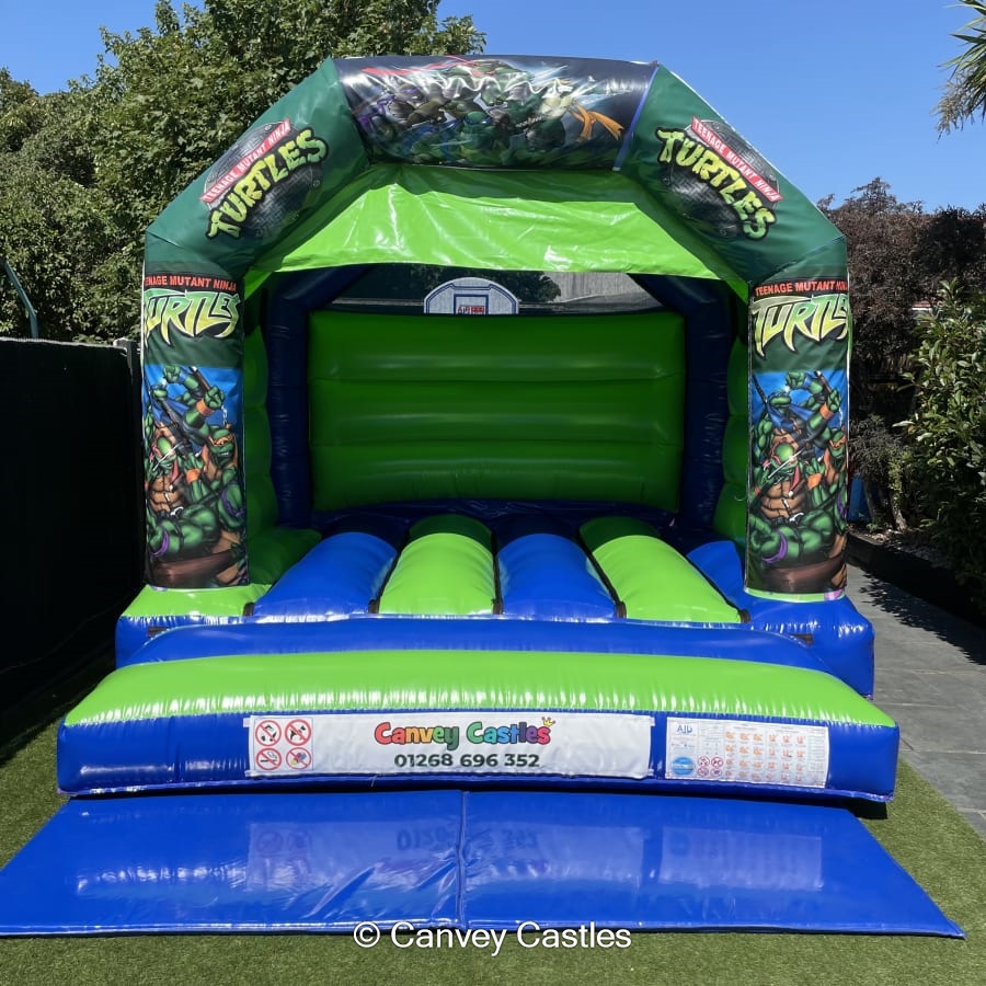 12ft x 12ft Green and Blue Teenage Mutant Ninja Turtles Bouncy Castle ...