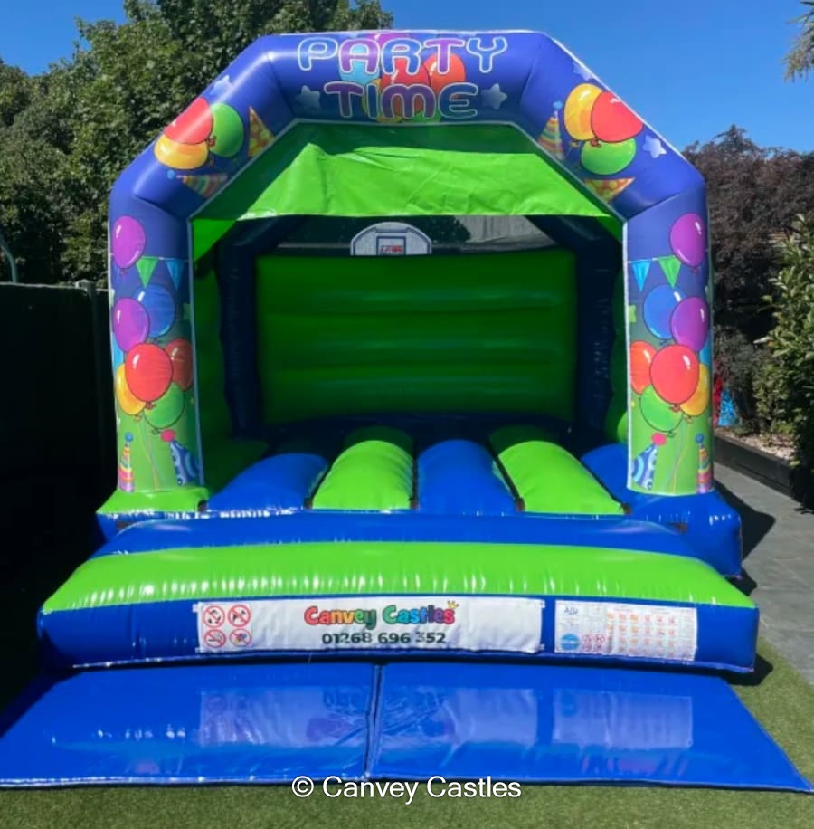 12ft x 12ft Green and Blue Wrestling Bouncy Castle - Bouncy Castle Hire ...