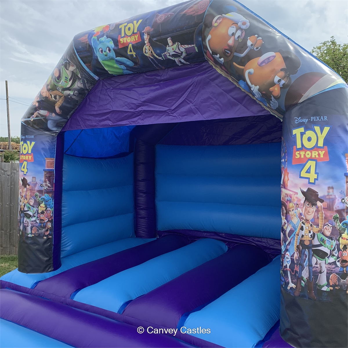 12ft x 12ft Light Blue and Purple Toy Story 4 Bouncy Castle - Bouncy ...
