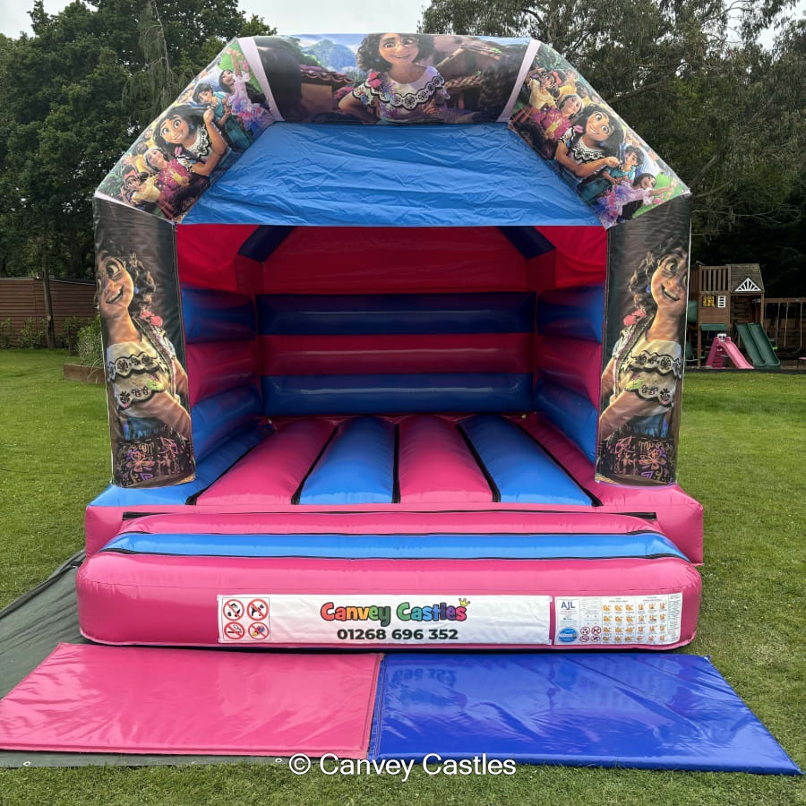 12ft x 15ft Blue and Pink Encanto Bouncy Castle - Bouncy Castle Hire in ...