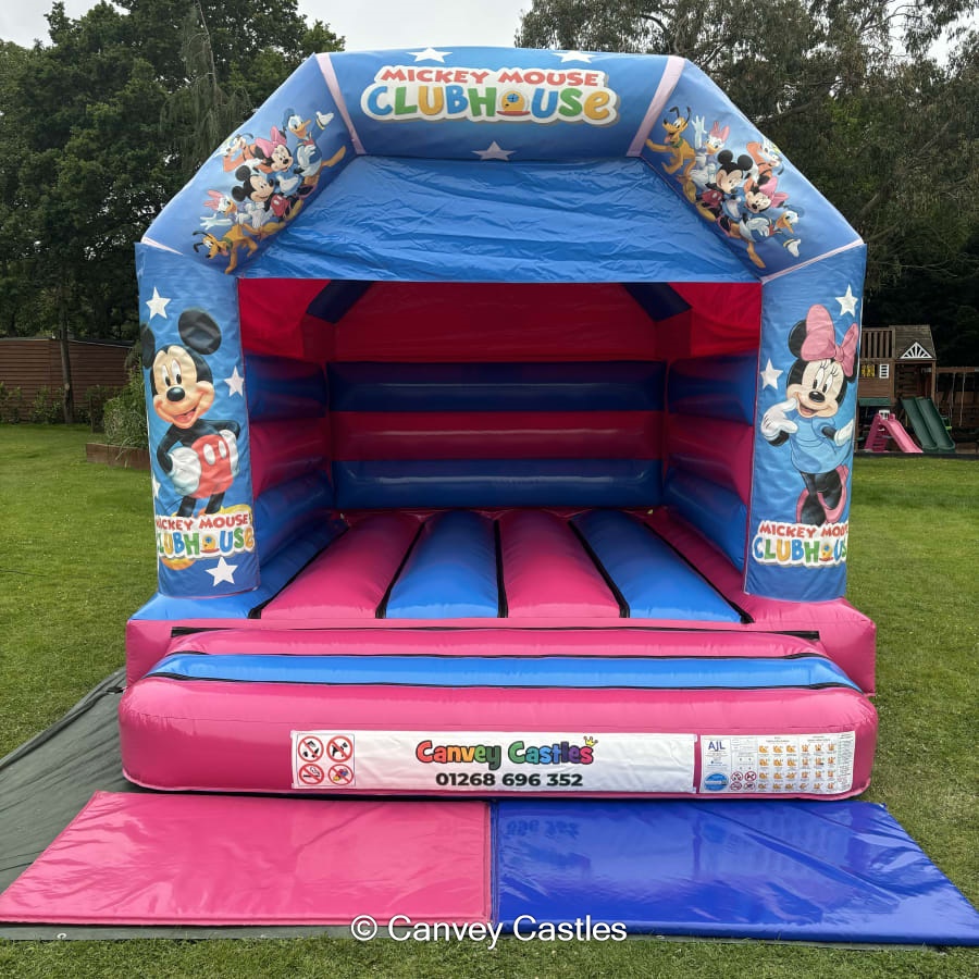 12ft x 15ft Blue and Pink Mickey Mouse Clubhouse Bouncy Castle - Bouncy ...