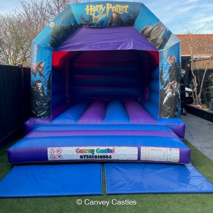 12ft x 15ft Blue and Purple Harry Potter Bouncy Castle - Bouncy Castle ...