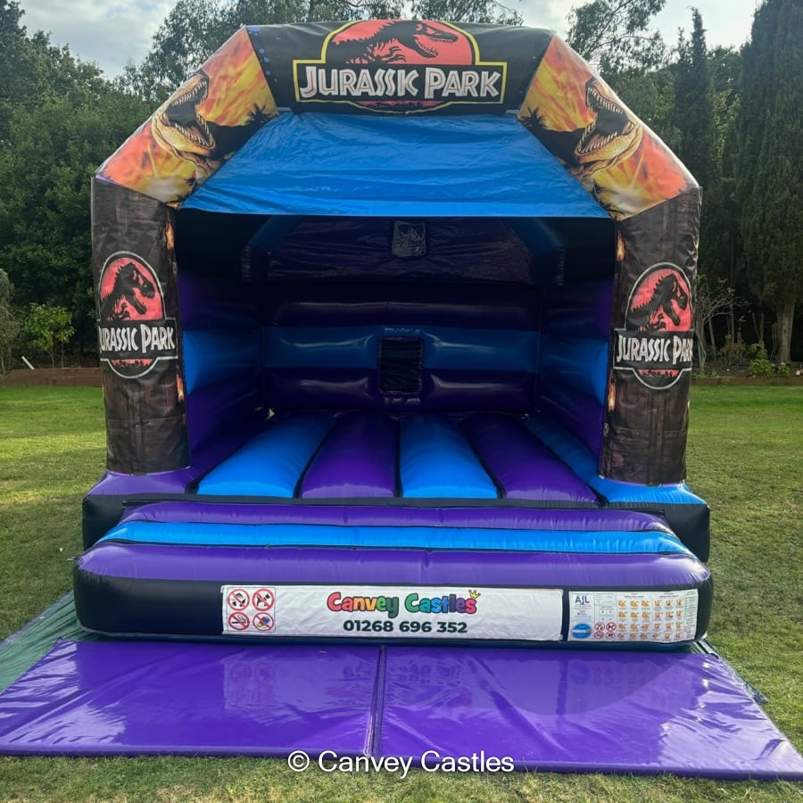 12ft x 15ft Blue and purple base bouncy castle - Bouncy Castle Hire in ...