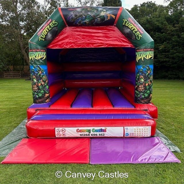 12ft x 15ft red and purple Ninja Turtles Bouncy Castle - Bouncy Castle ...