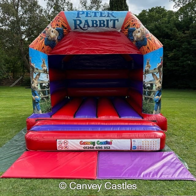 12ft x 15ft red and purple Peter Rabbit Bouncy Castle - Bouncy Castle ...