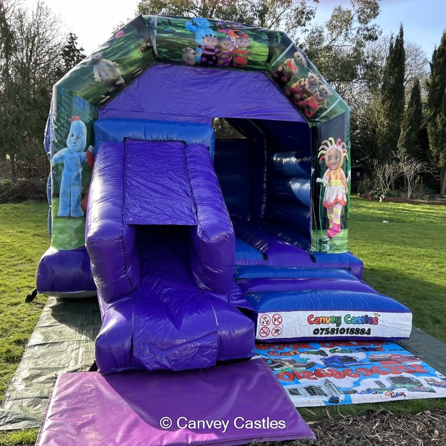 12ft x 17ft Blue and Purple In The Night Garden Slide Combo Bouncy ...
