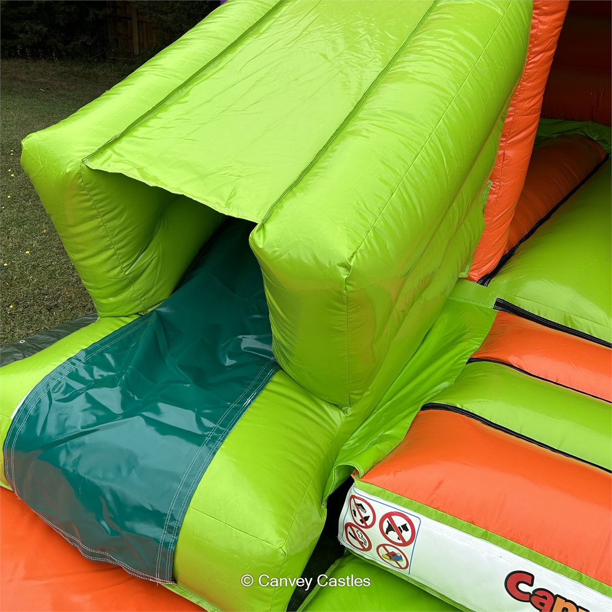 12ft x 17ft Orange and Green Country and Western Slide Combo Bouncy ...