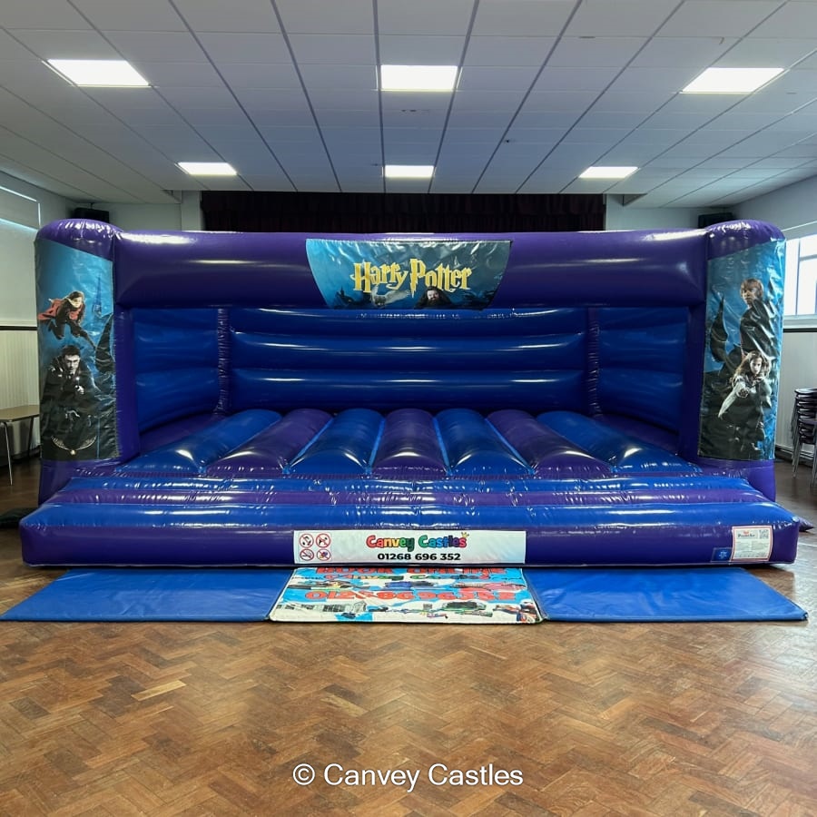 19ft x 18ft Blue and Purple Harry Potter Bouncy Castle (low height ...