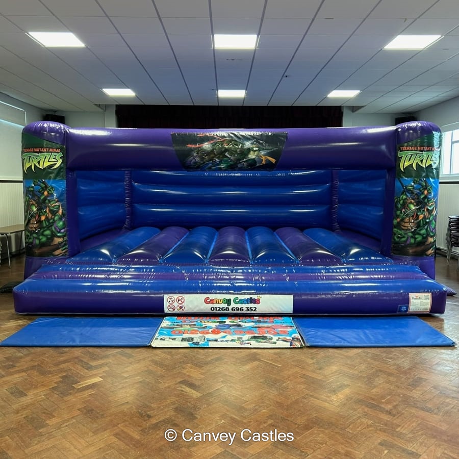 19ft x 18ft Blue and Purple Teenage Mutant Ninja Turtles Bouncy Castle ...