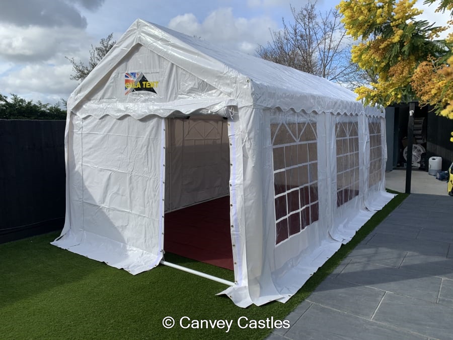 3m x 6m White PVC Marquee - Bouncy Castle Hire in Essex | Canvey Castles