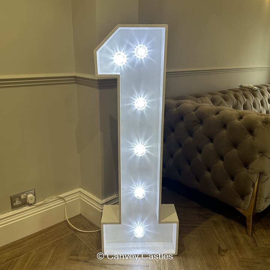 Giant Light up Number Hire Service in Essex | Canvey Castles