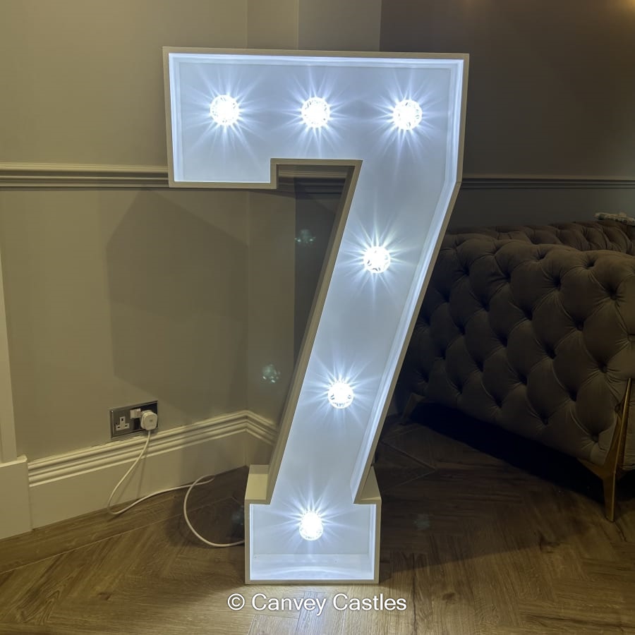 Giant Light up Number Hire Service in Essex | Canvey Castles