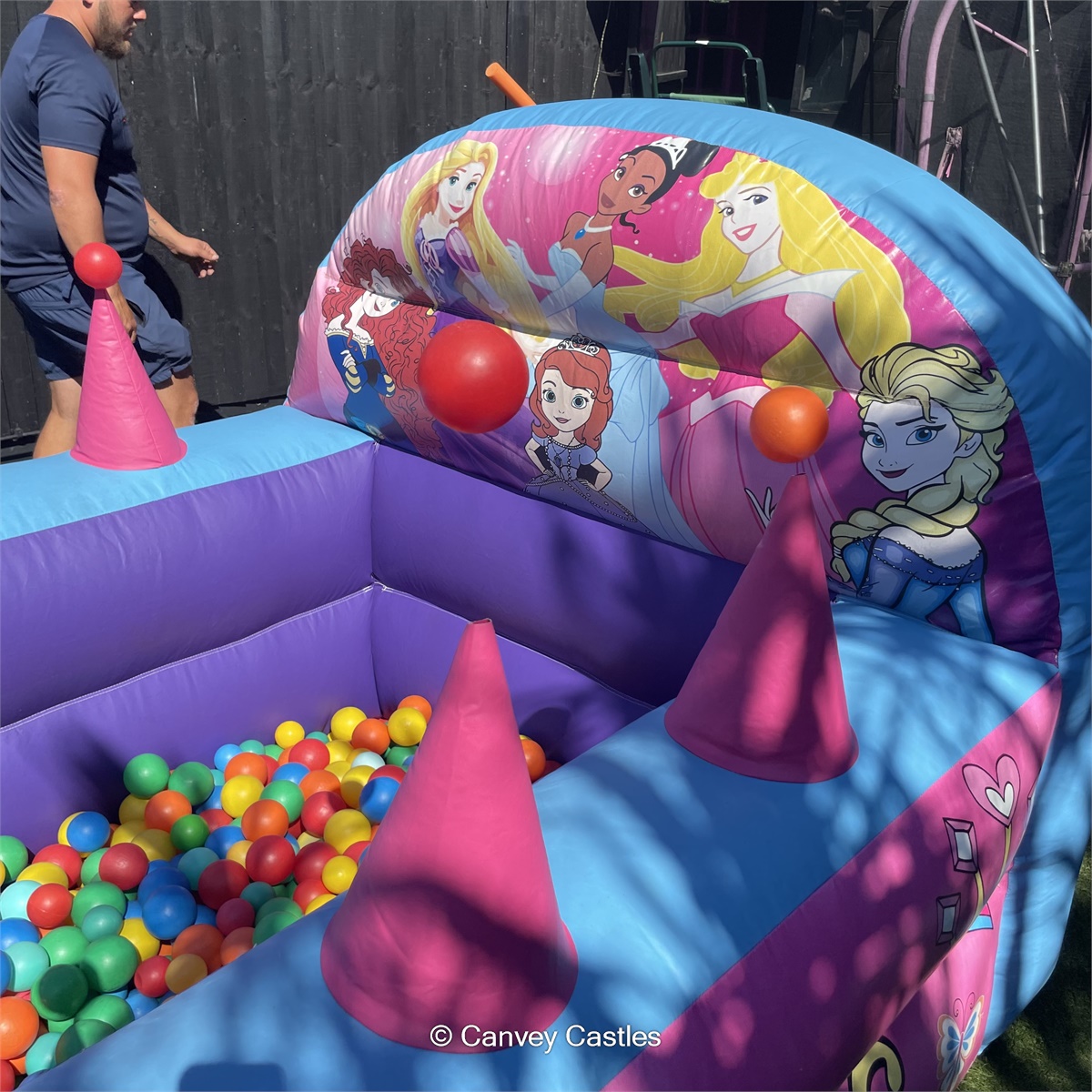 6ft x 8ft Princess Inflatable Ball Pit and Shape Set - Bouncy Castle ...