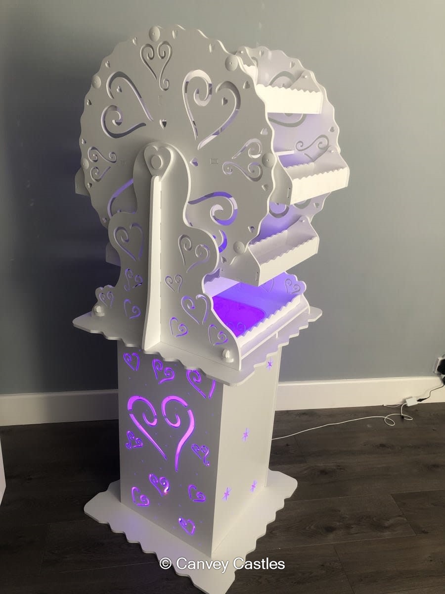 8 Pocket White Light Up Sweet Ferris Wheel on Stand - Bouncy Castle ...