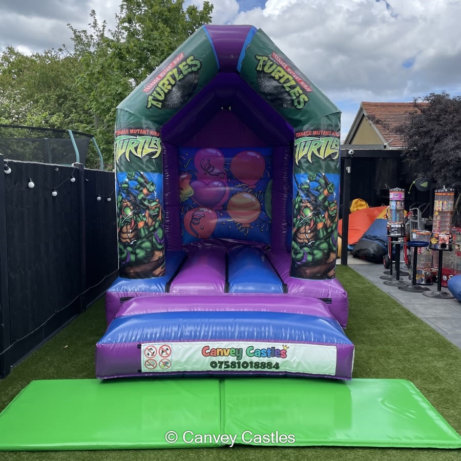 8ft x 12ft Blue and Purple Teenage Mutant Ninja Turtles Bouncy Castle ...