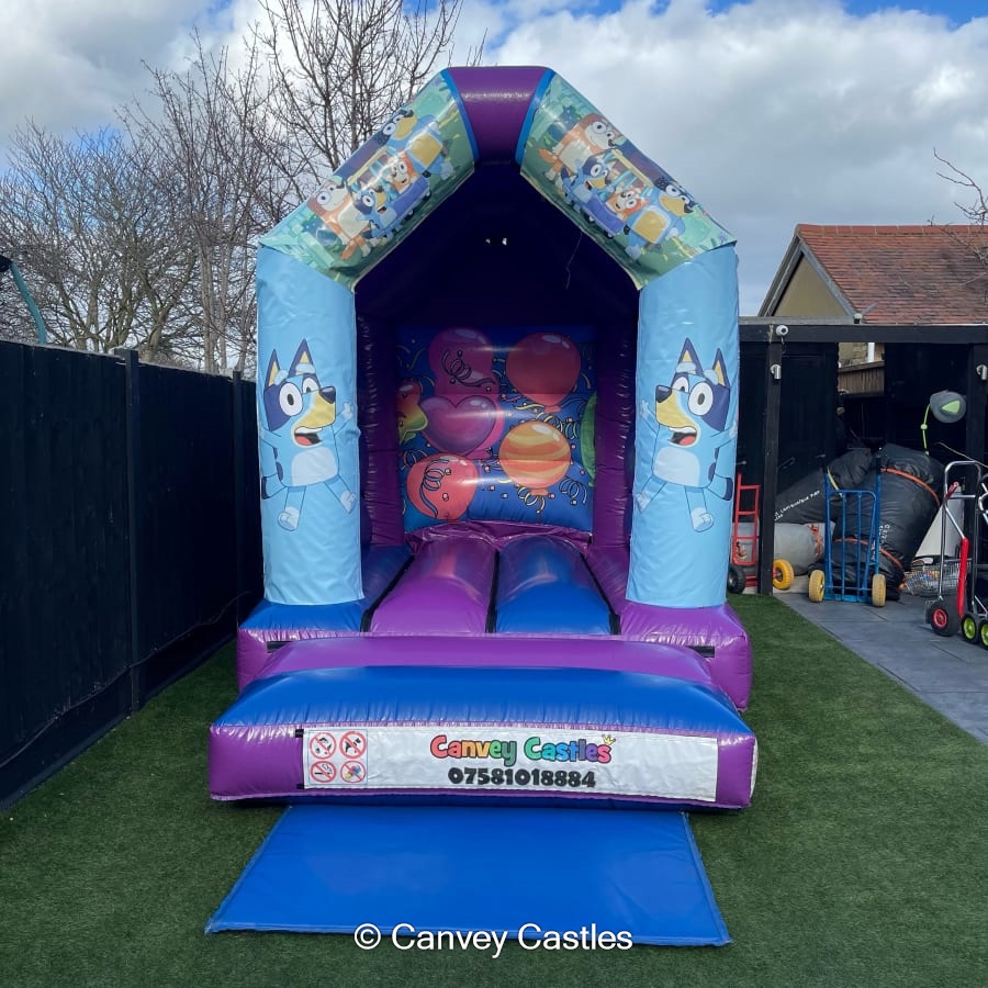 8ft x 12ft Blue and Purple Bluey Bouncy Castle - Bouncy Castle Hire in ...
