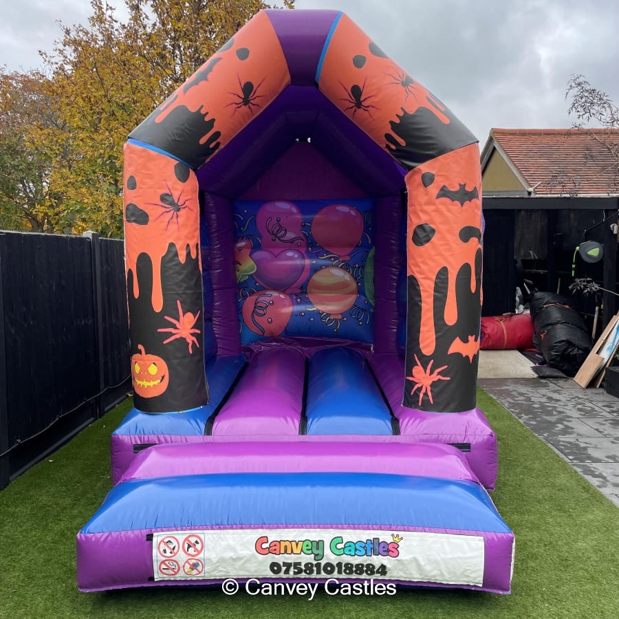 8ft x 12ft Blue and Purple Halloween Bouncy Castle - Bouncy Castle Hire ...