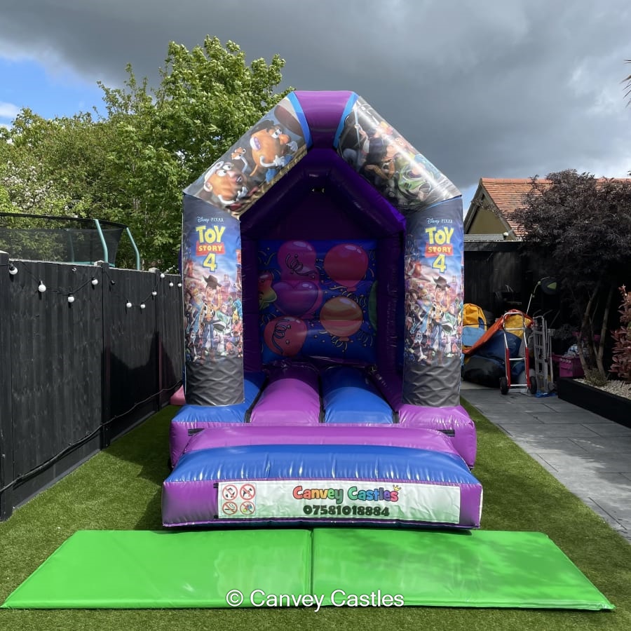 8ft x 12ft Blue and Purple Toy Story 4 Bouncy Castle - Bouncy Castle ...