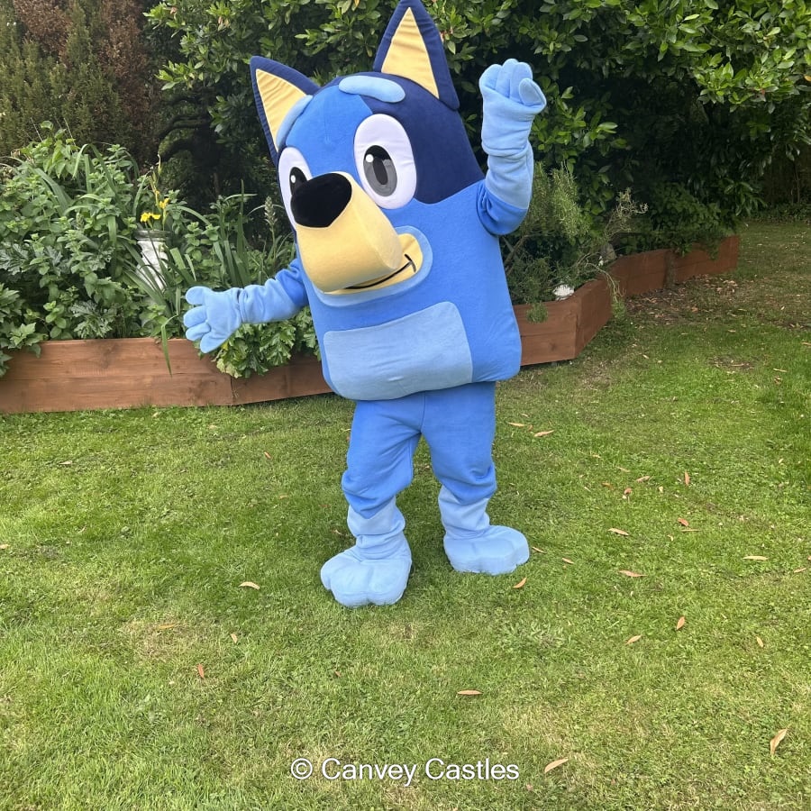 Bluey Dog Mascot Costume - Bouncy Castle Hire in Essex | Canvey Castles