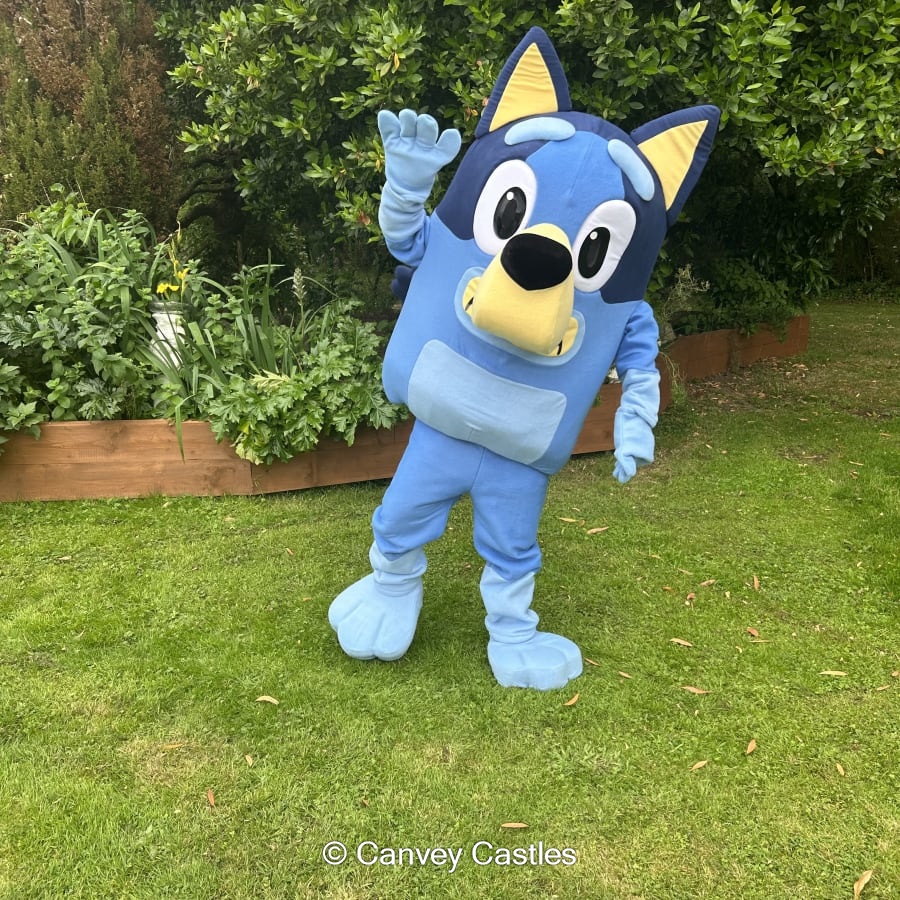 Bluey Dog Mascot Costume - Bouncy Castle Hire in Essex | Canvey Castles