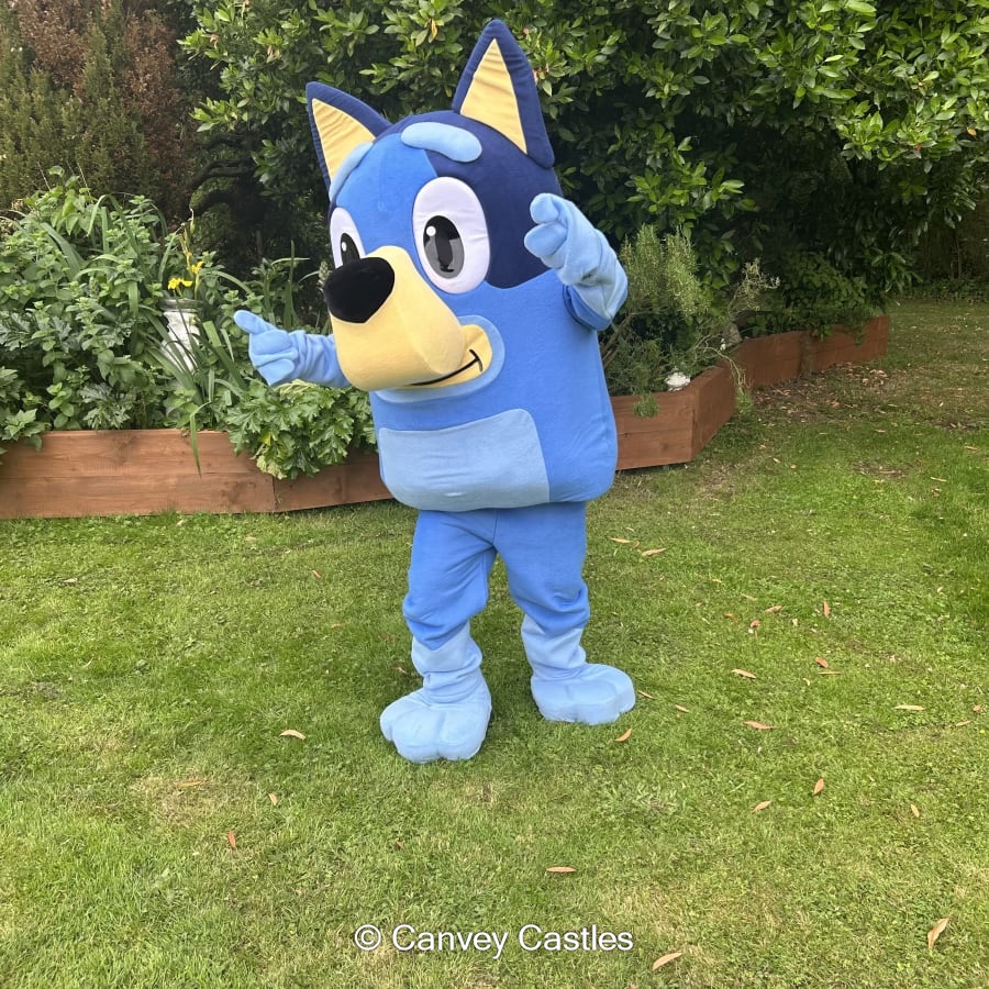 Bluey Dog Mascot Costume - Bouncy Castle Hire in Essex | Canvey Castles