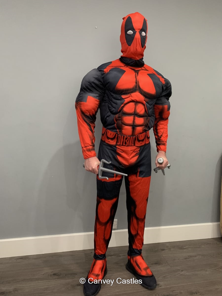 Deadpool Morph Suit Costume - Bouncy Castle Hire in Essex | Canvey Castles