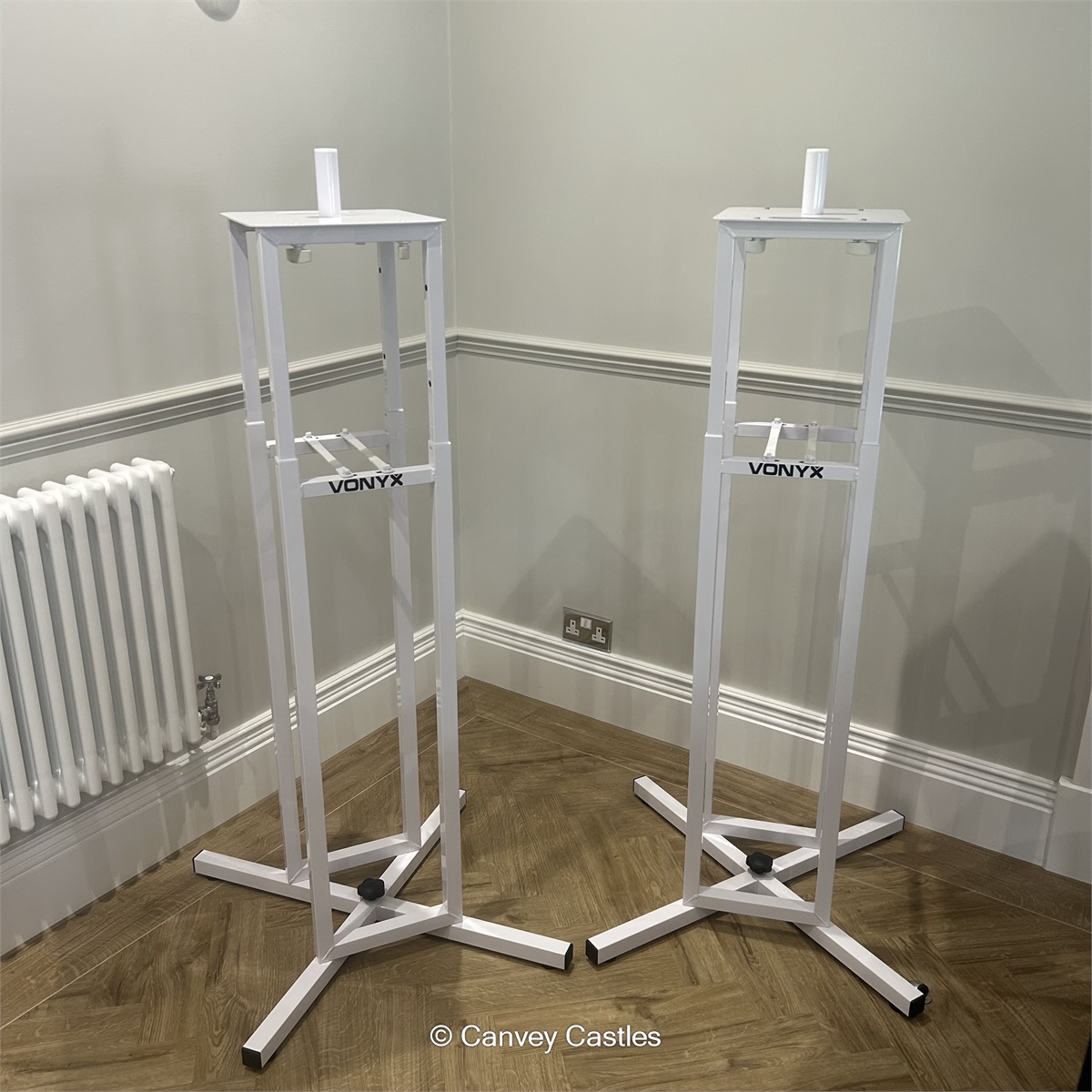 DJ Plinth Stands with Gobo Party Light (Pair) - Bouncy Castle Hire in ...