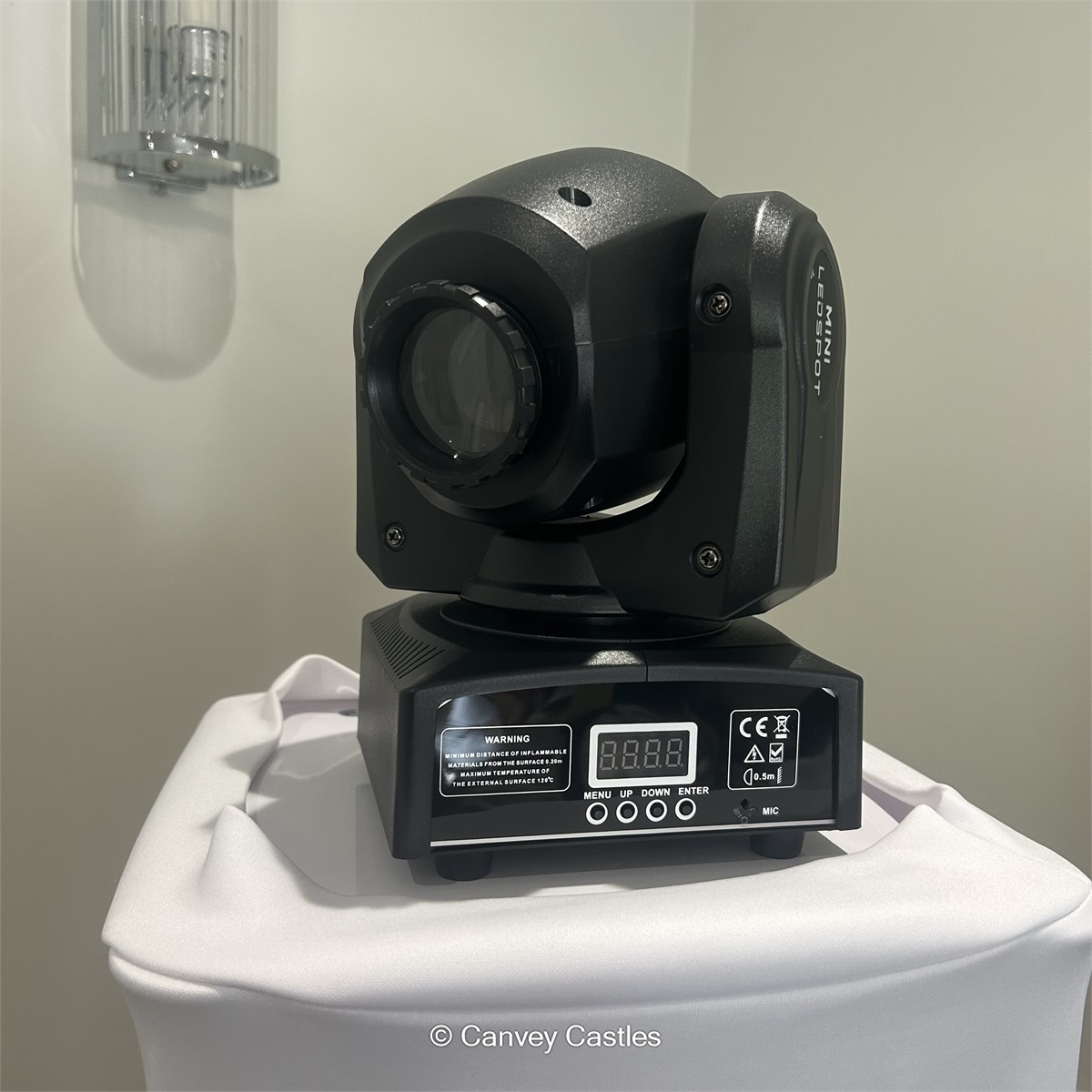 DJ Plinth Stands with Gobo Party Light (Pair) - Bouncy Castle Hire in ...