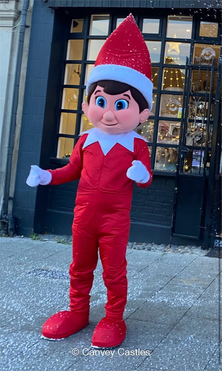 Elf on Shelf Mascot costume - Bouncy Castle Hire in Essex | Canvey Castles