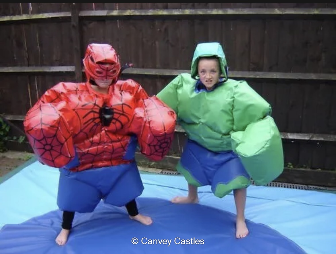 Family Super Hero Sumo Suits - Bouncy Castle Hire in Essex