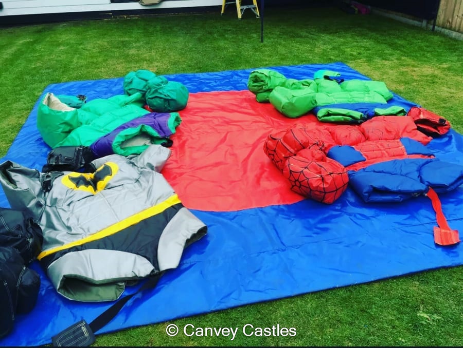 Family Super Hero Sumo Suits - Bouncy Castle Hire in Essex | Canvey Castles