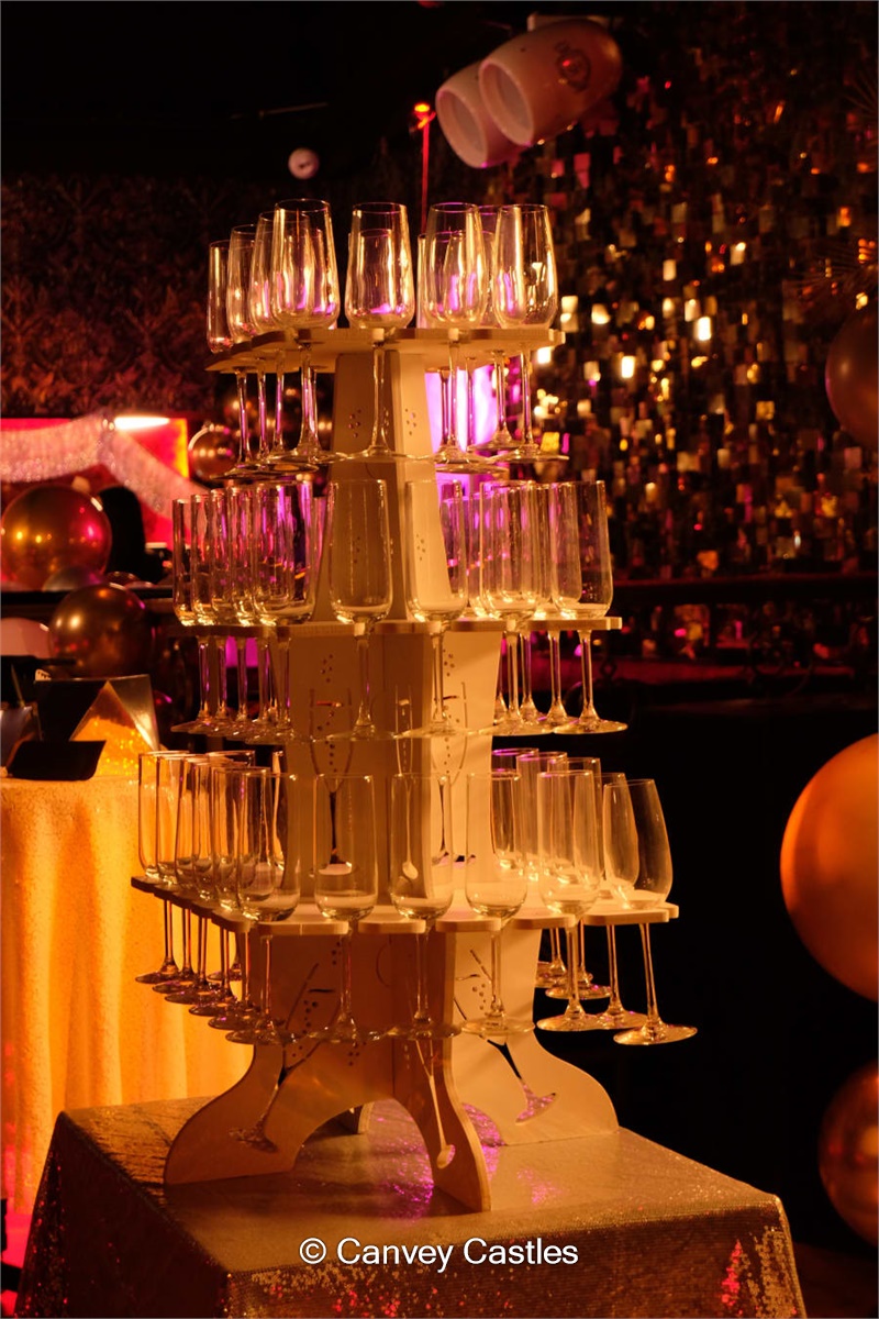 Freestanding Champagne Tower - Bouncy Castle Hire in Essex | Canvey Castles
