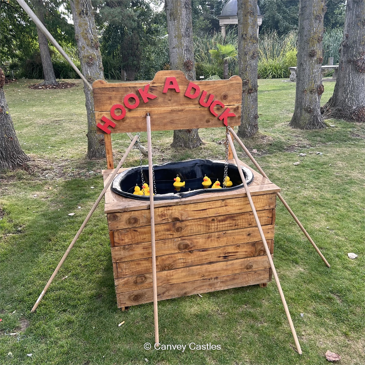 Giant Wooden Hook a Duck Game - Bouncy Castle Hire in Essex | Canvey ...