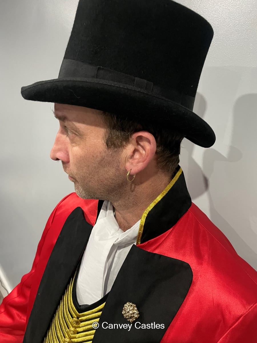 Hugh Jackman Greatest Showman Ring Master Costume - Bouncy Castle Hire ...