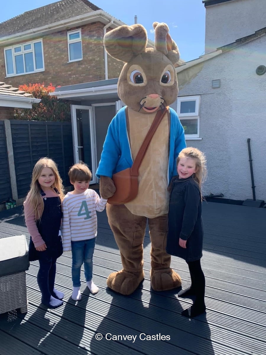 Peter Rabbit Mascot Costume - Bouncy Castle Hire in Essex | Canvey Castles