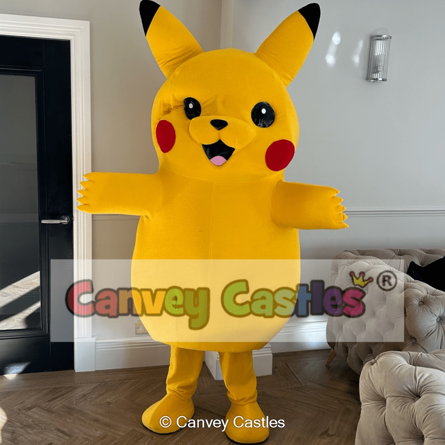 Pikachu Pokemon Mascot Costume - Bouncy Castle Hire in Essex | Canvey ...