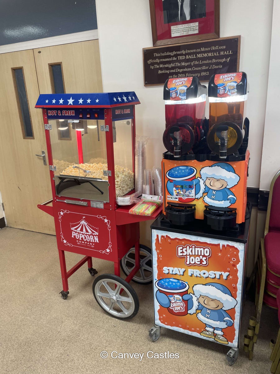 Popcorn Machine and Cart (self service) - Bouncy Castle Hire in Essex ...