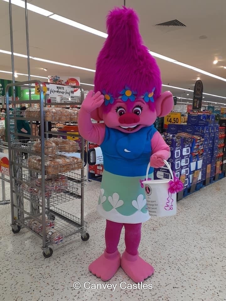 Poppy Troll Mascot costume - Bouncy Castle Hire in Essex | Canvey Castles