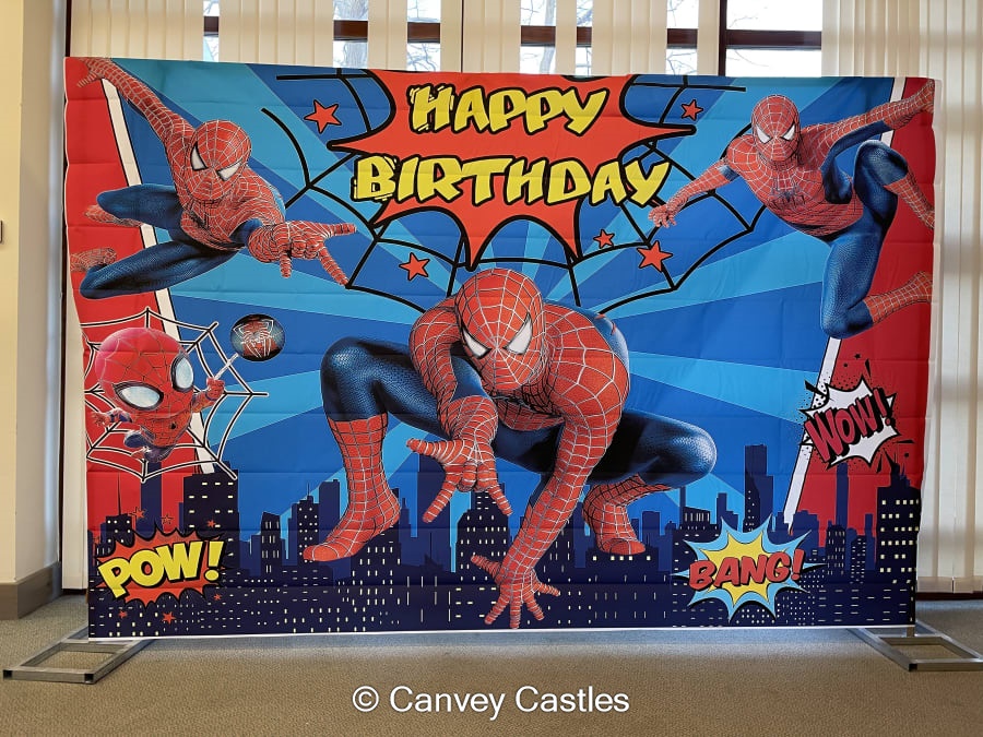 Spider-Man Backdrop - Bouncy Castle Hire in Essex | Canvey Castles