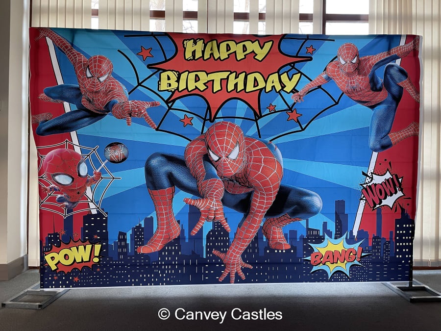 Spider-Man Backdrop - Bouncy Castle Hire in Essex | Canvey Castles