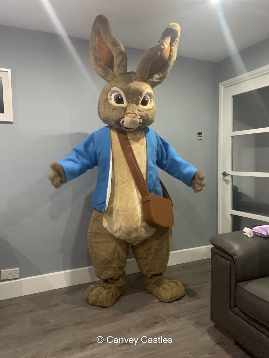 Peter Rabbit Mascot Costume - Bouncy Castle Hire in Essex | Canvey Castles